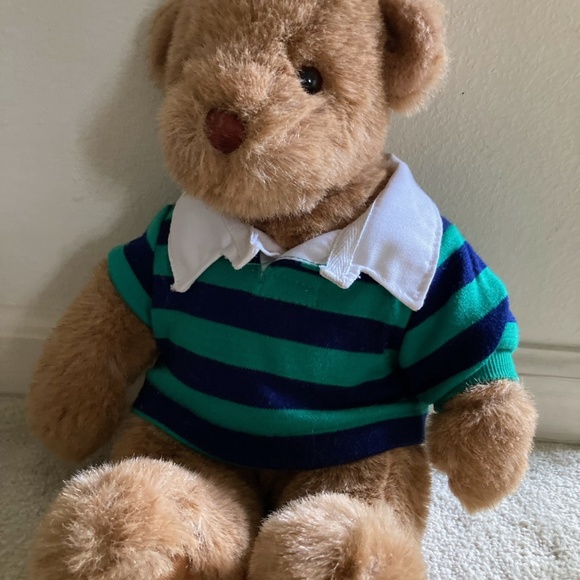 Lands' End | Toys | Lands End Rugby Teddy Bear Blue Green Striped By ...